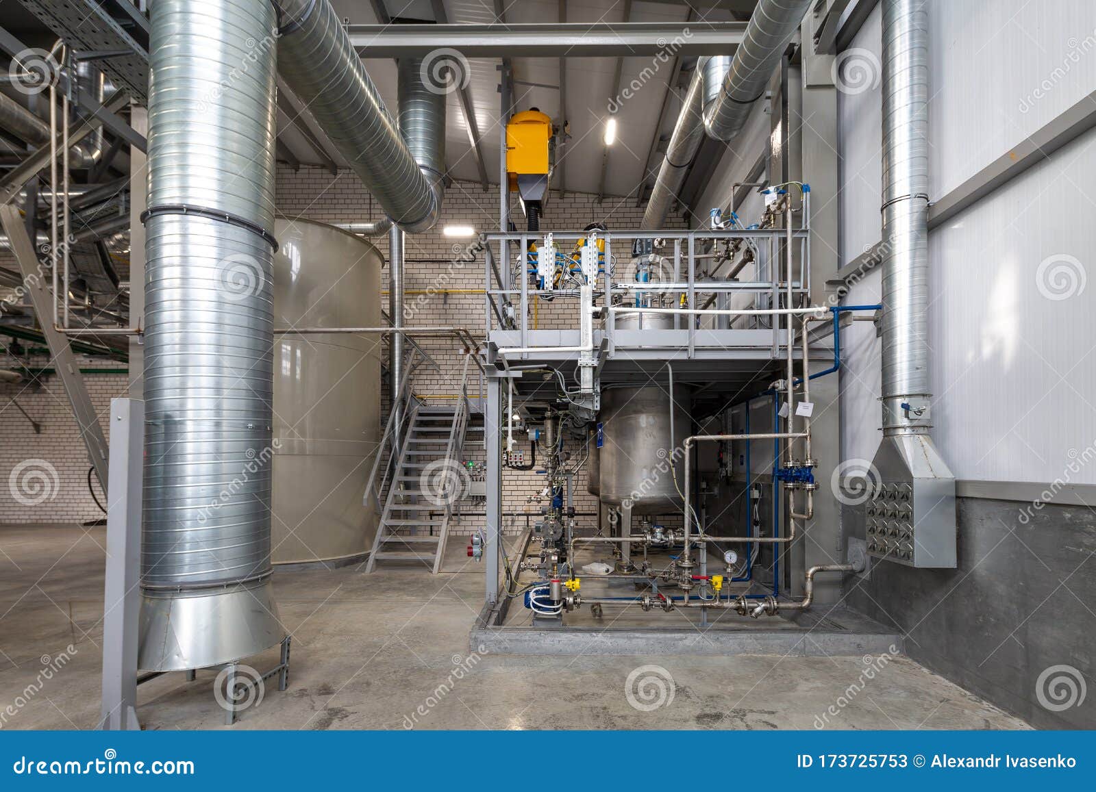 Interior of Modern Chemical Production Stock Image - Image of equipment ...