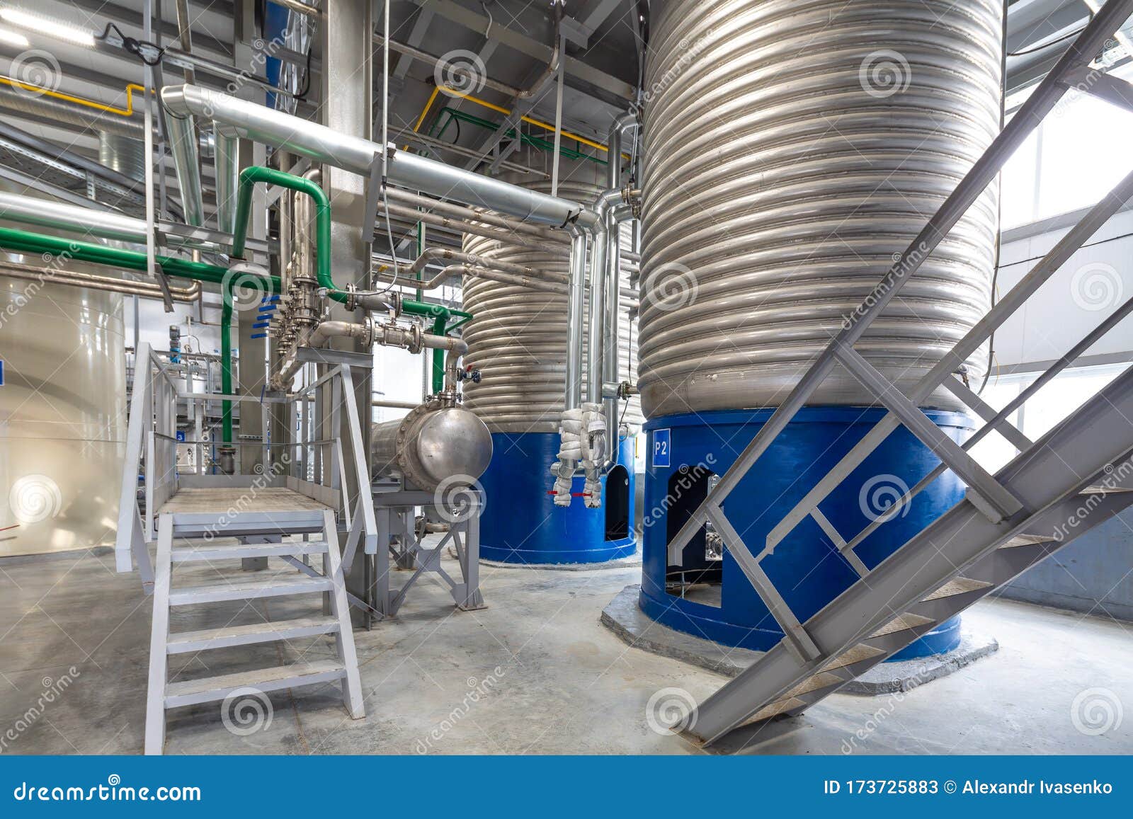 Interior of Modern Chemical Production Stock Image - Image of ...