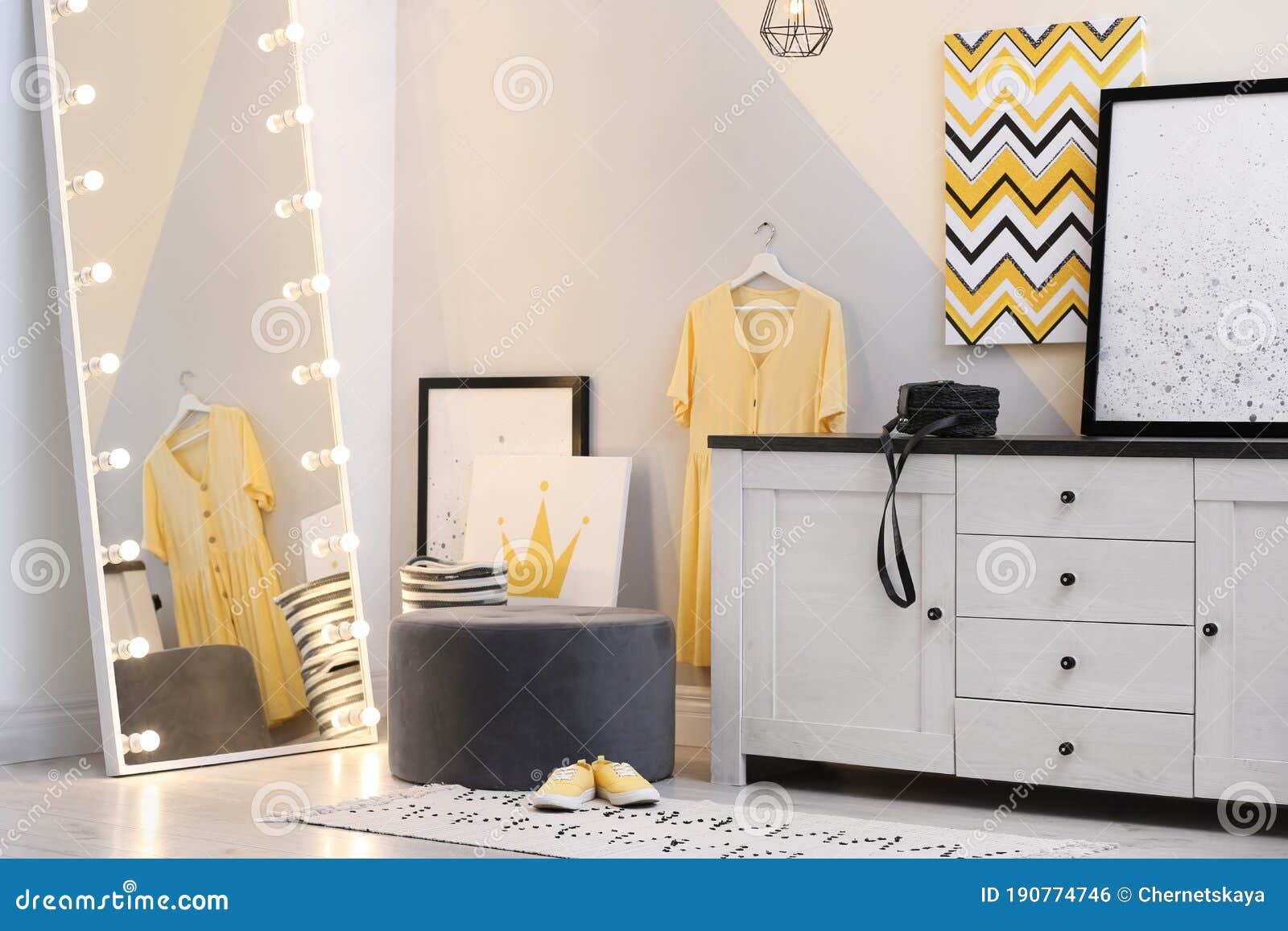 Chest of Drawers in Dressing Room. Interior Design Stock Photo - Image ...