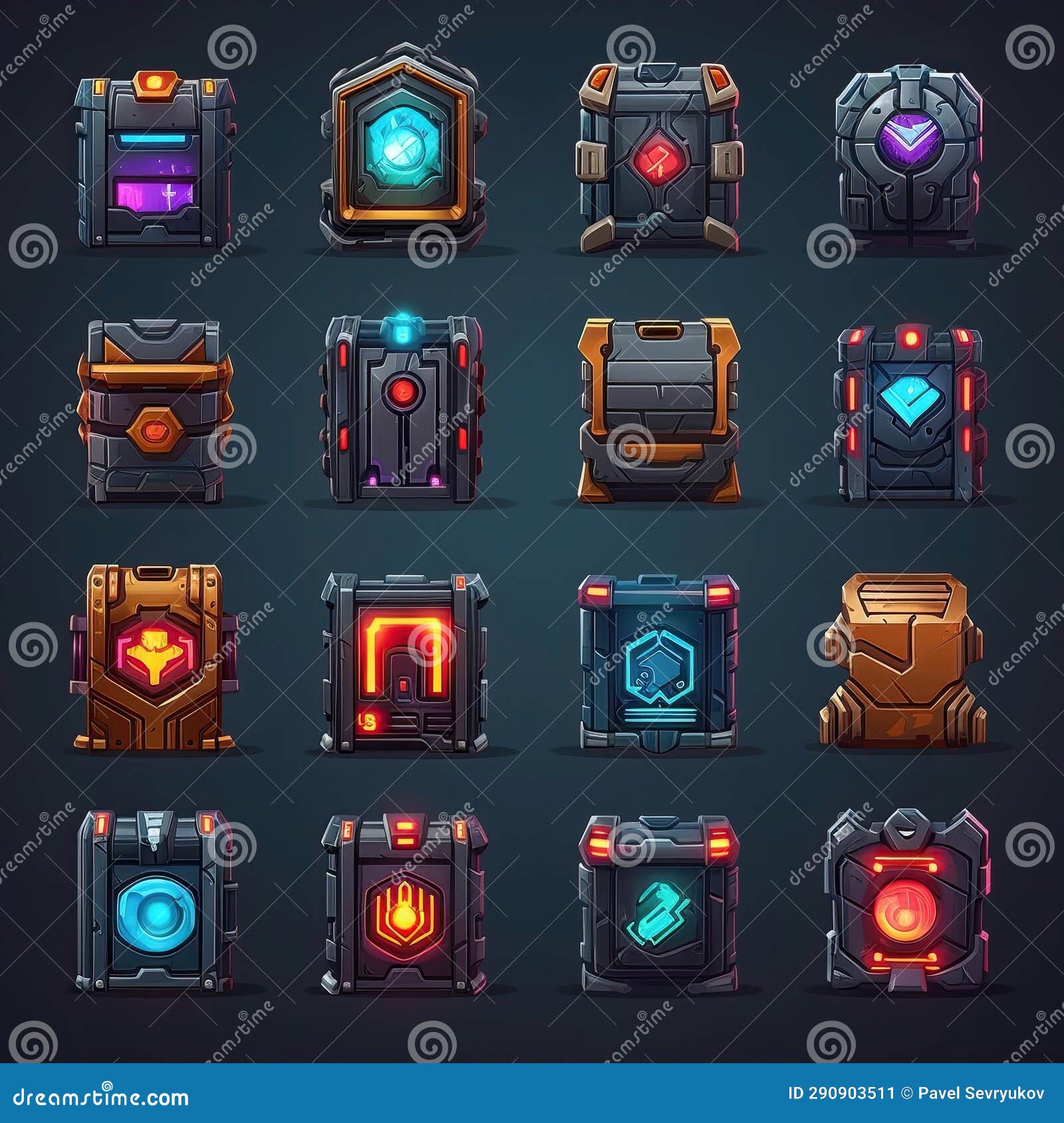 Modern Chest Futuristic Game Ai Generated Stock Image - Image of ...