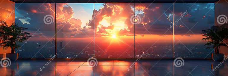 Modern Chic Office Space Background with Artistic Frame Stock Image ...