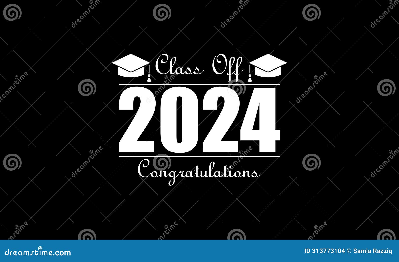 Unique Text Designs To Celebrate the Class of 2024 Stock Vector ...
