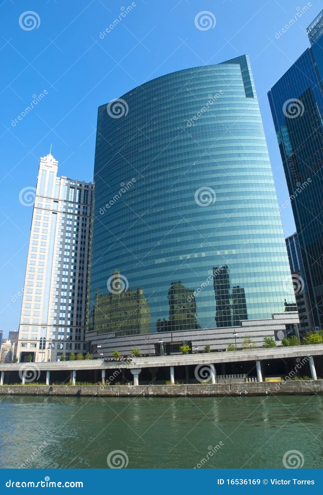 Modern Chicago Architecture Stock Image - Image of chicago, colorful ...