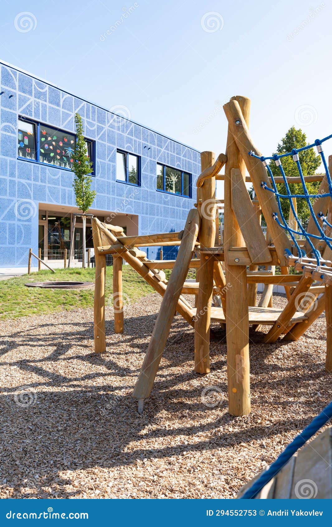 Modern Children S Playground in the Courtyard Stock Image - Image of ...