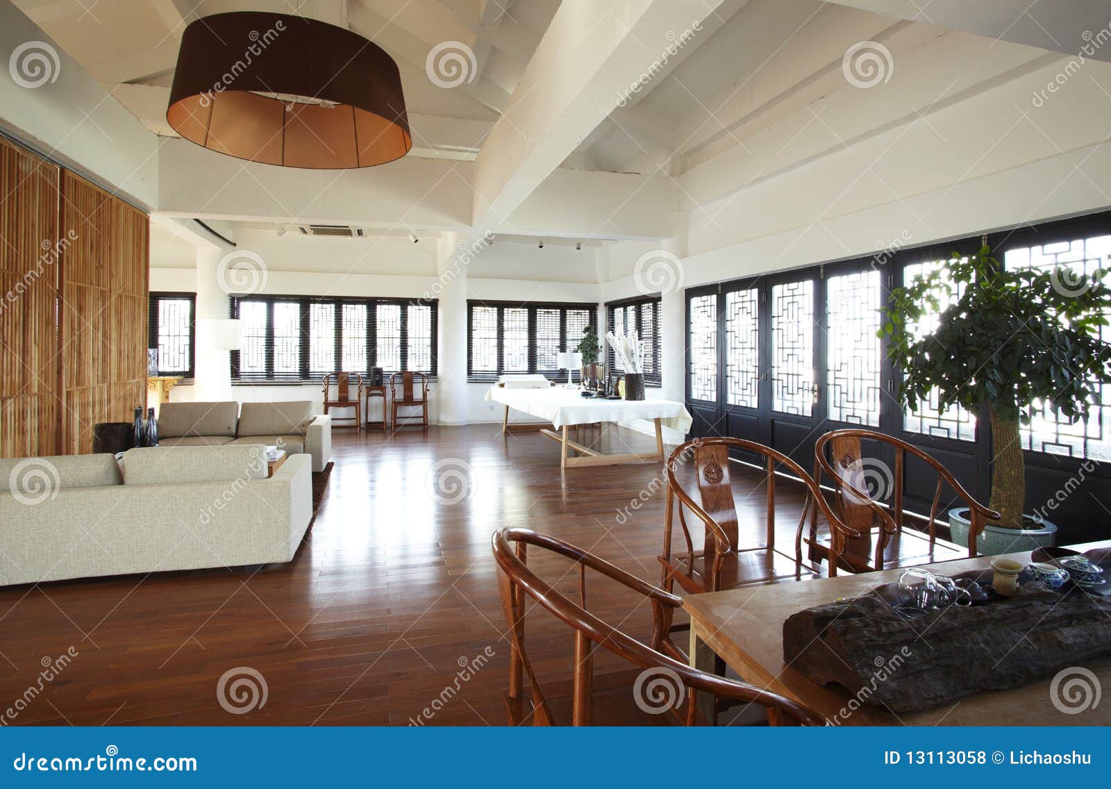 Modern Chinese type home stock photo. Image of chair - 13113058