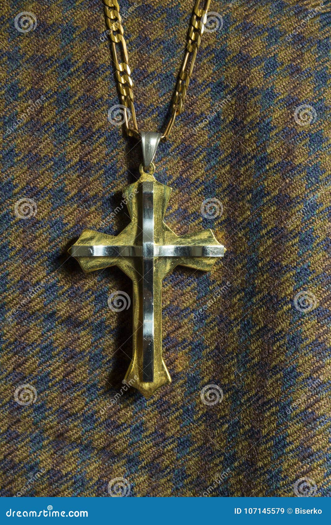 Modern Christian Cross Made of Steel Stock Image - Image of steel ...