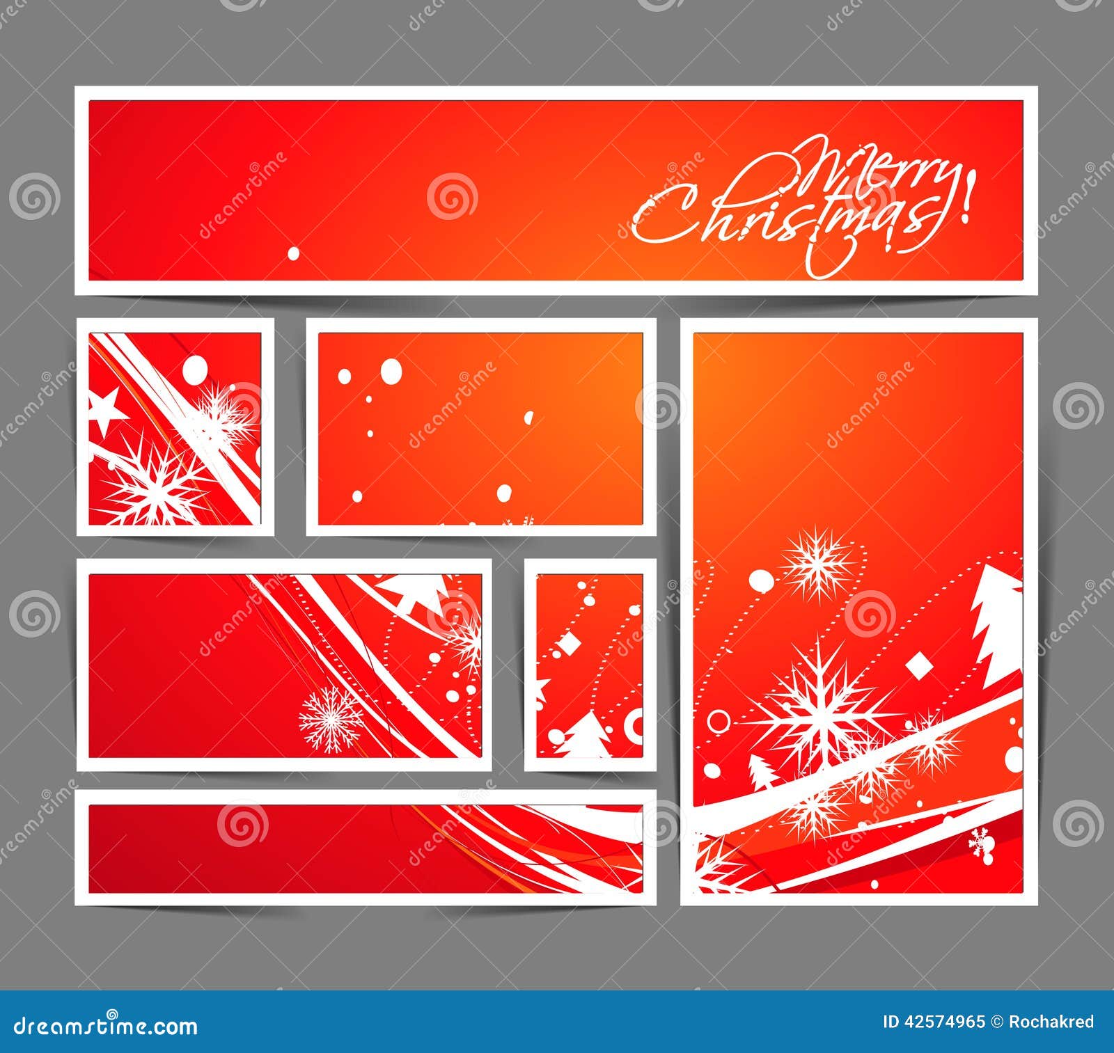 Modern christmas banner stock vector. Illustration of christmas - 42574965