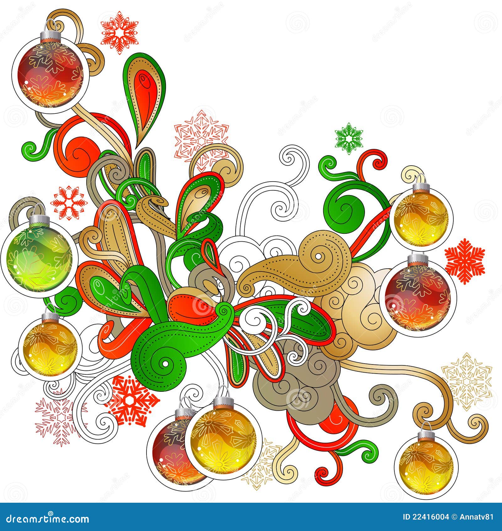 Modern Christmas Design Element Stock Vector - Illustration of curl ...