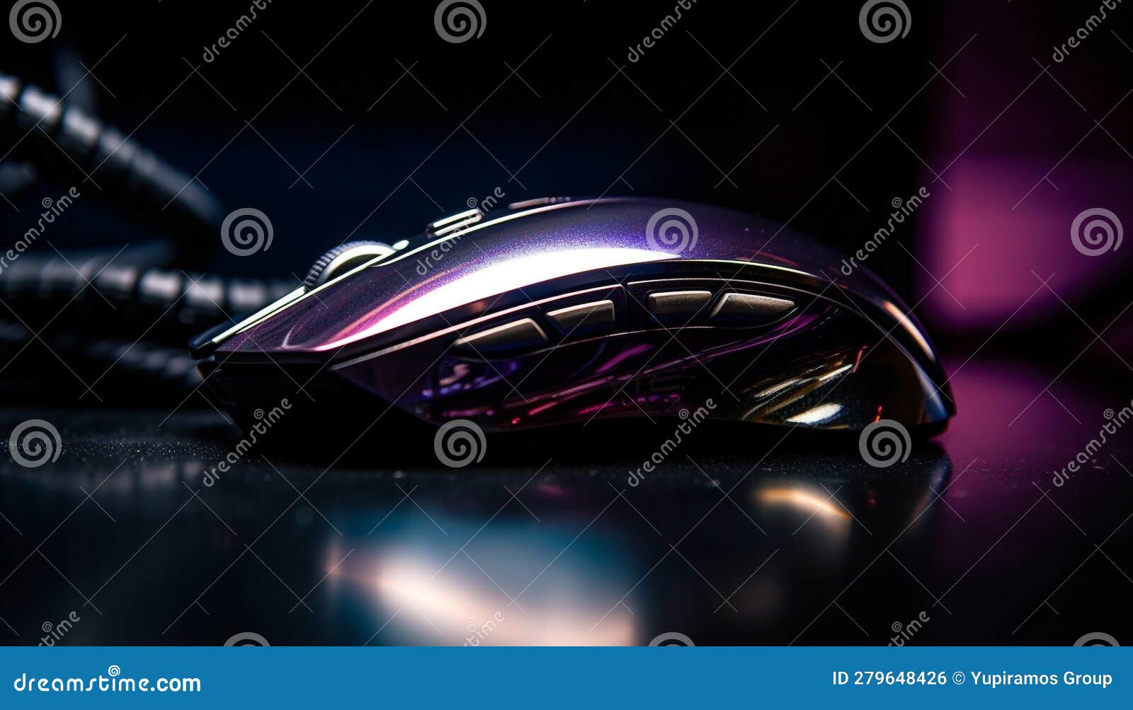 Modern Chrome Computer Mouse Reflects Luxury in Futuristic Office ...