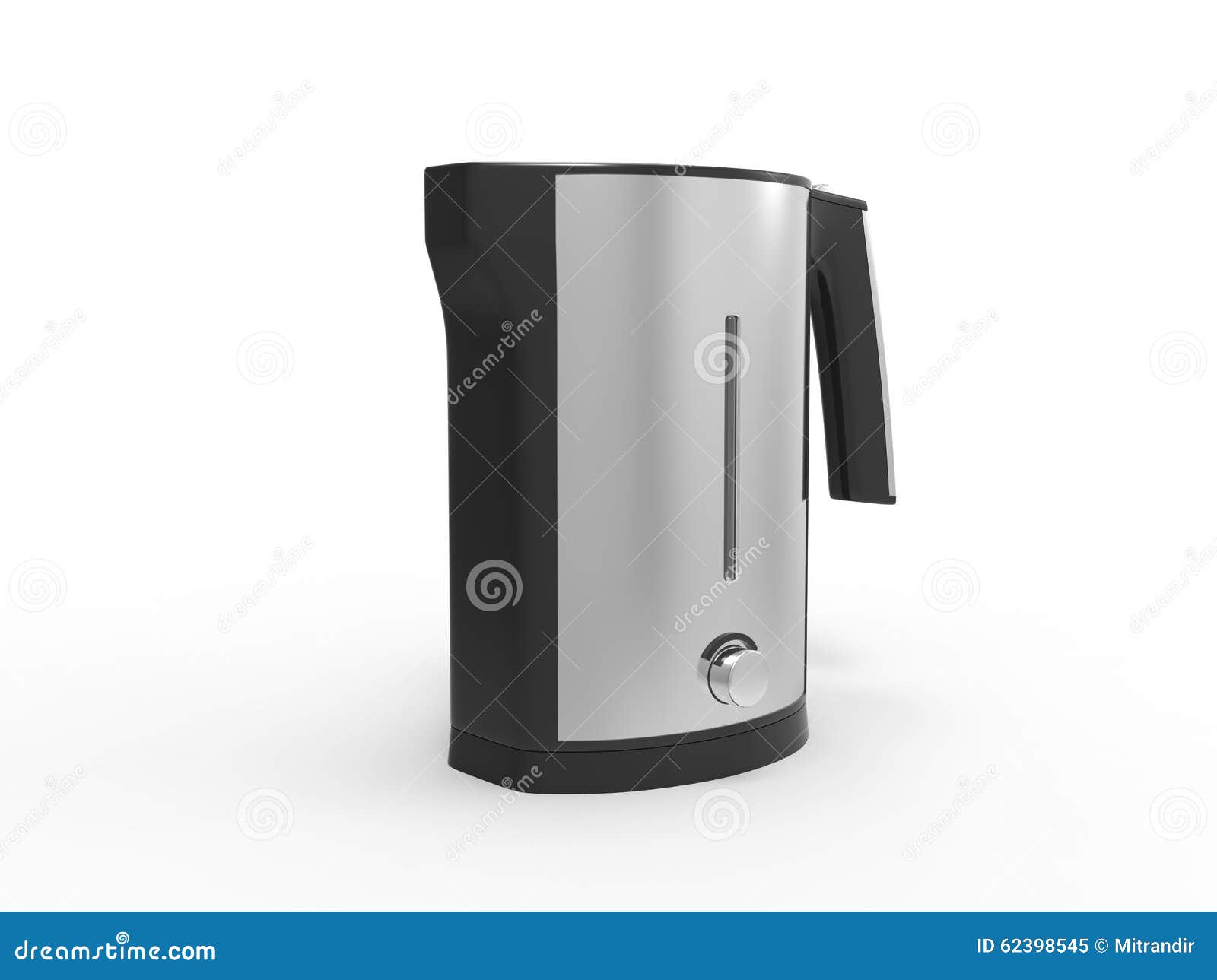 Modern Chrome Kettle- Perspective View Stock Illustration ...
