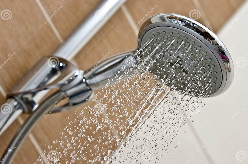 Modern chrome shower head stock photo. Image of fixture - 8274494