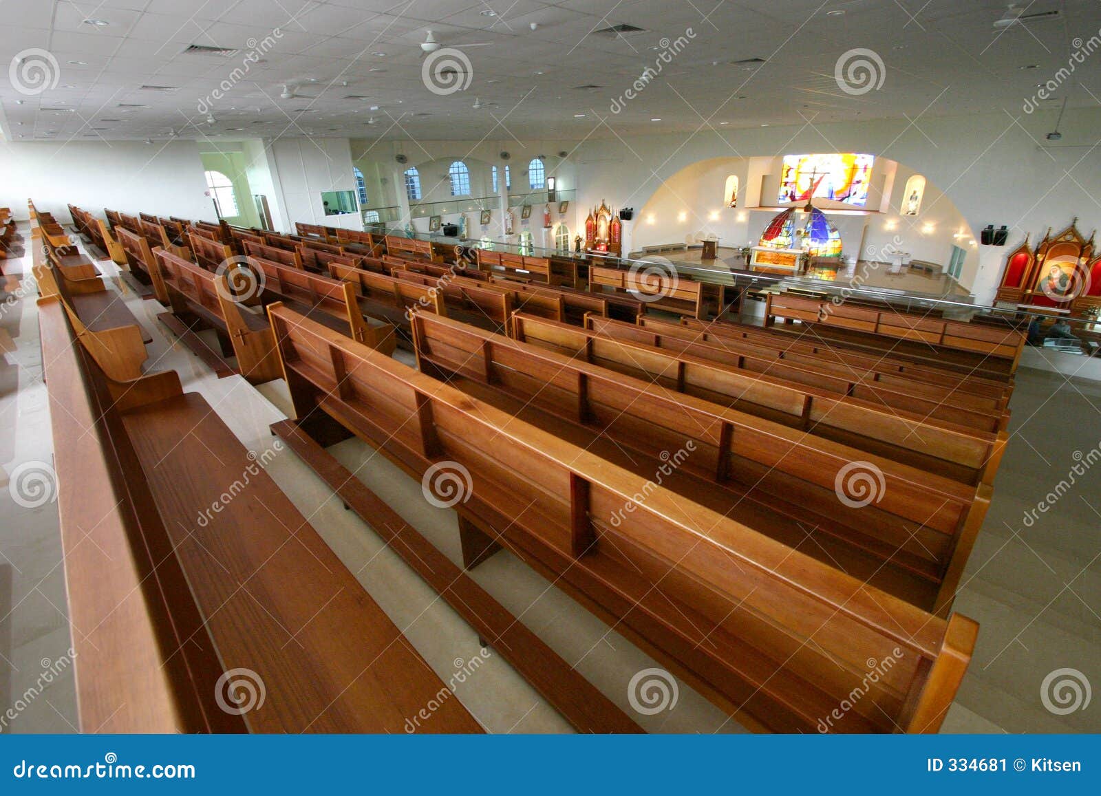 Modern Church With Large Cross And Unique Architecture Royalty-Free ...