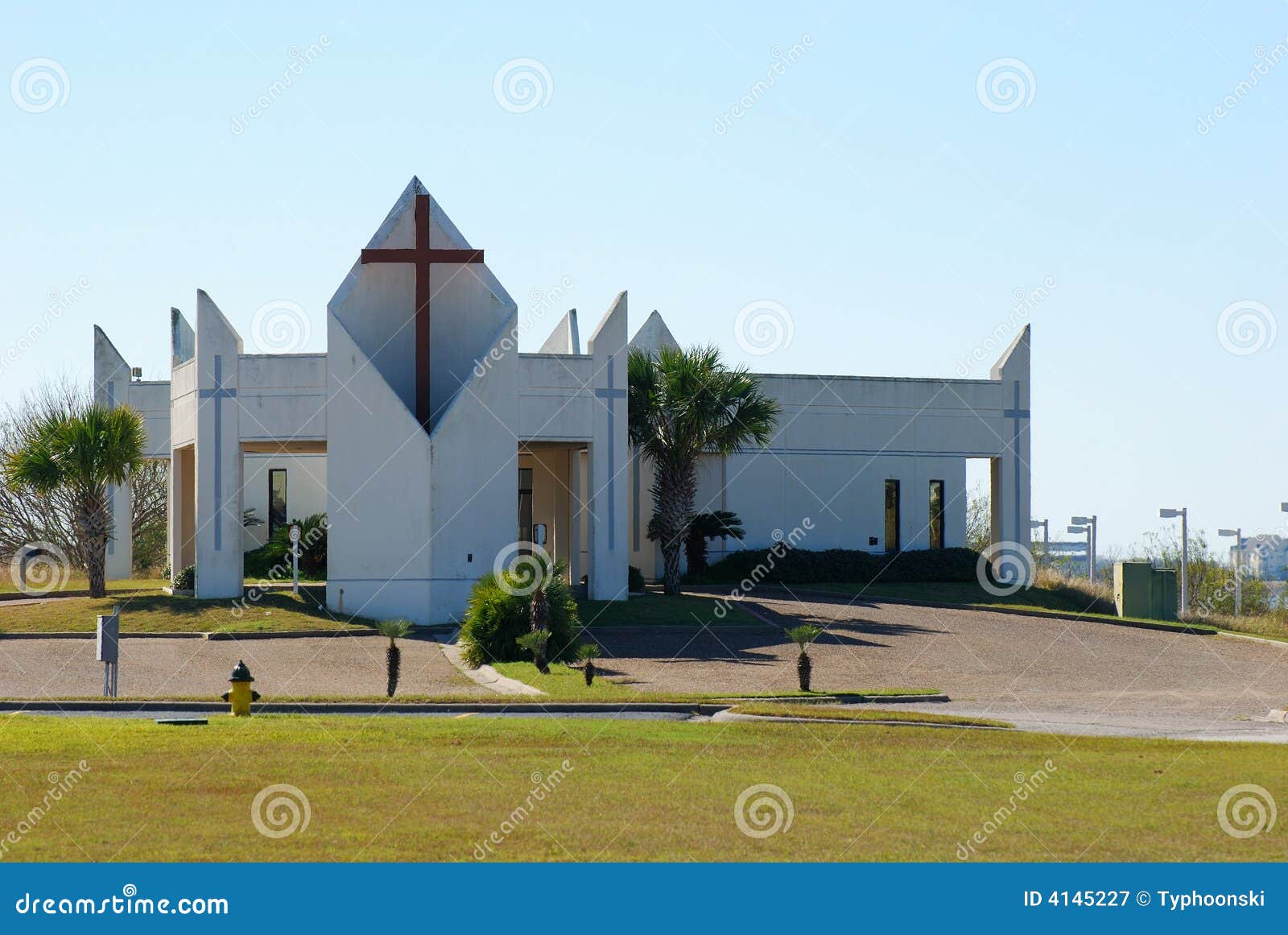 Modern church stock image. Image of cross, christian, sacred - 4145227