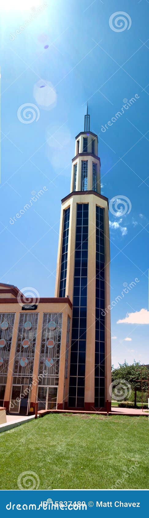 Modern church bell tower stock image. Image of tall, bell - 15837489