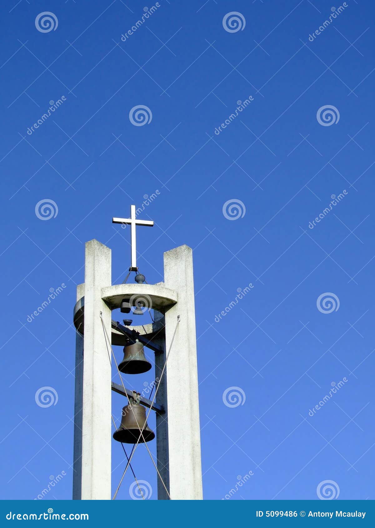 Modern church bell tower stock photo. Image of blue, chapel - 5099486