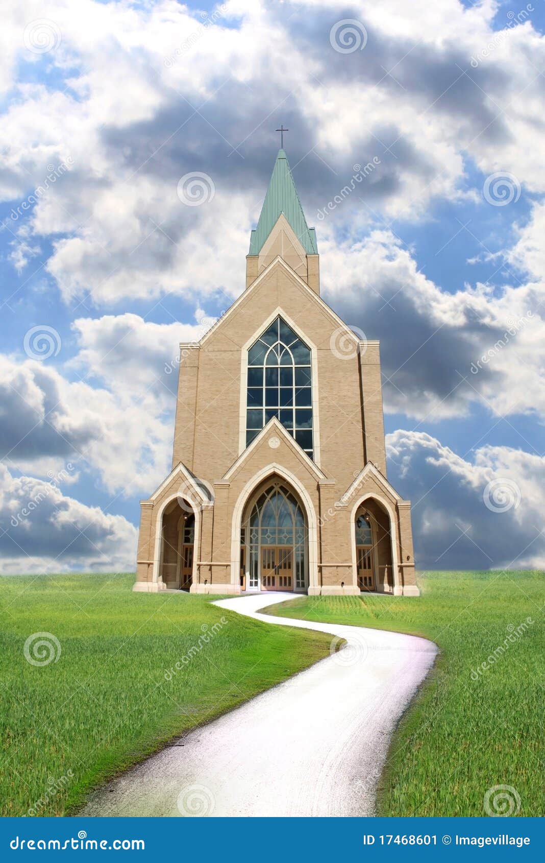 Modern Church in Countryside Stock Image - Image of purity, blue: 17468601