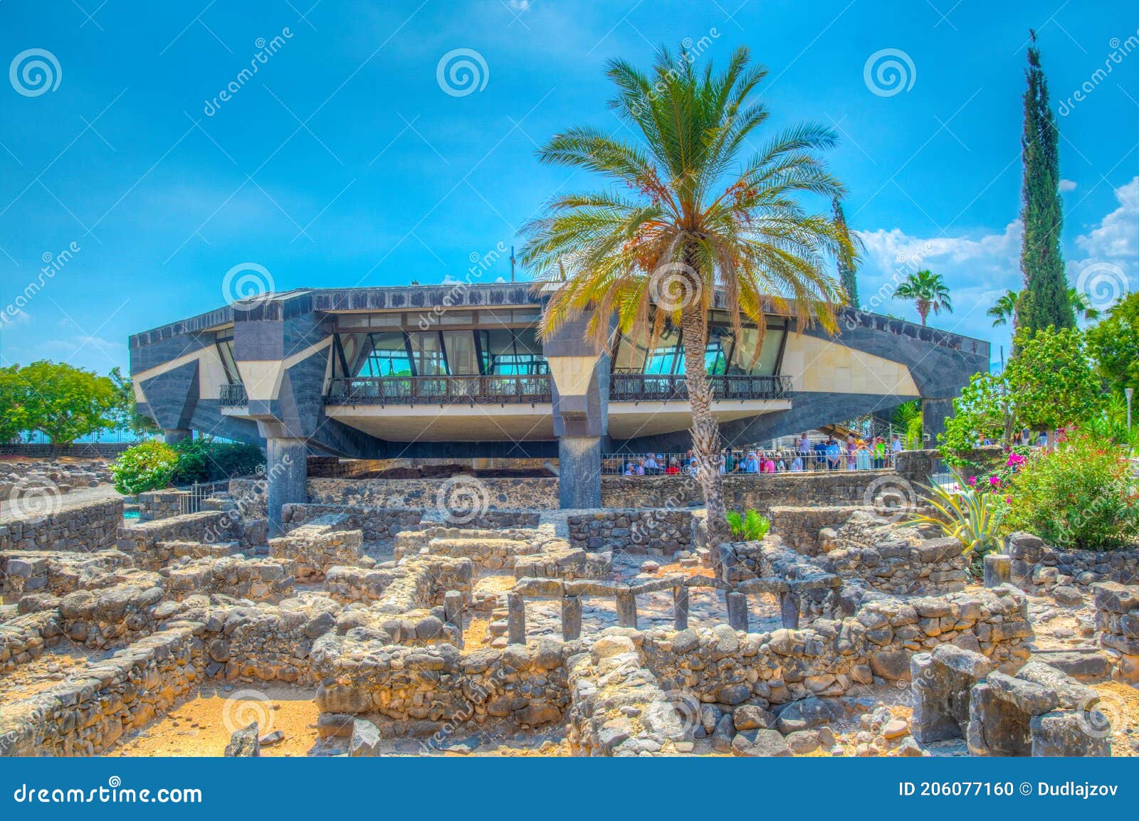 Modern Church Inside of the Capernaum Complex in Israel Editorial Image ...