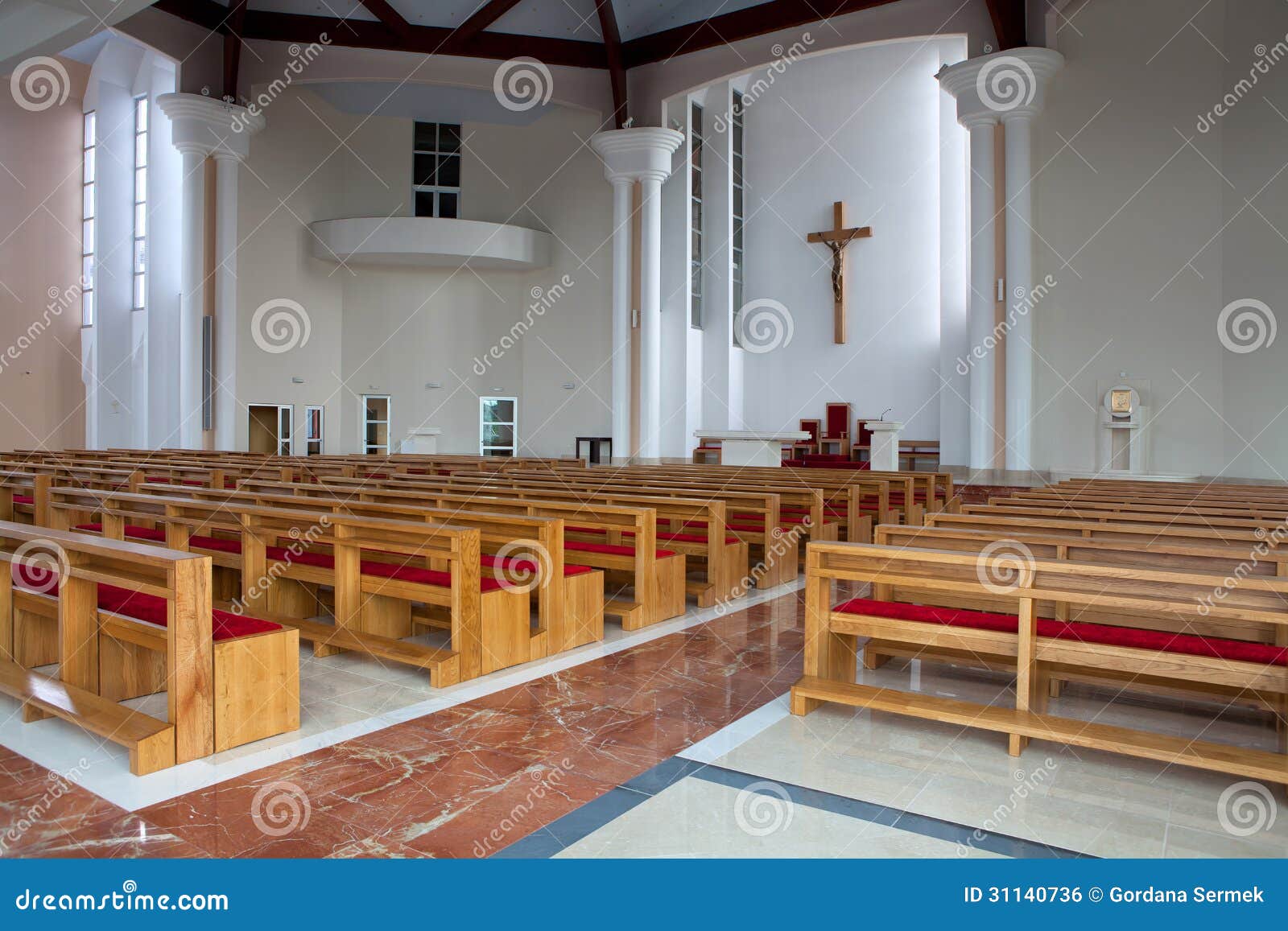 Modern church interior stock photo. Image of beautiful - 31140736