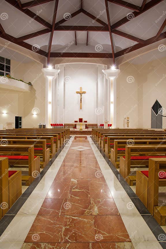 Modern church interior stock photo. Image of architecture - 31248336