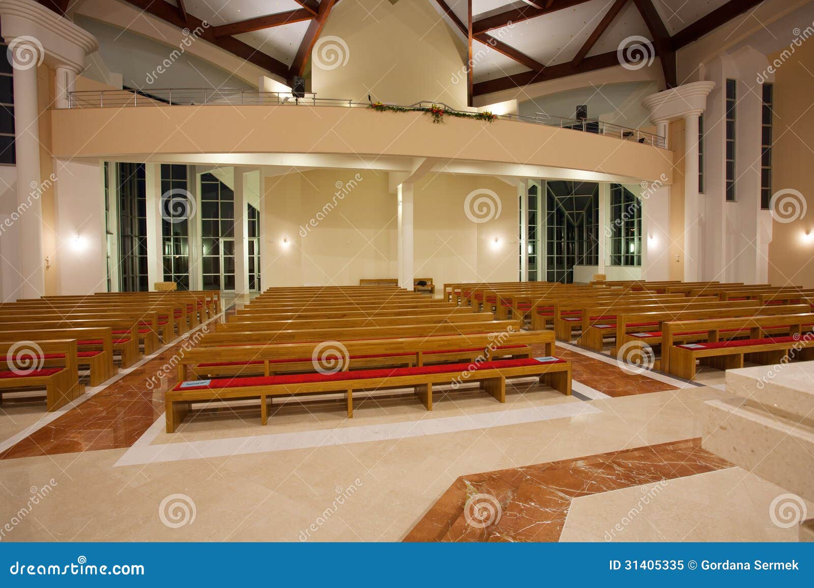 Modern church interior stock image. Image of contemporary - 31405335