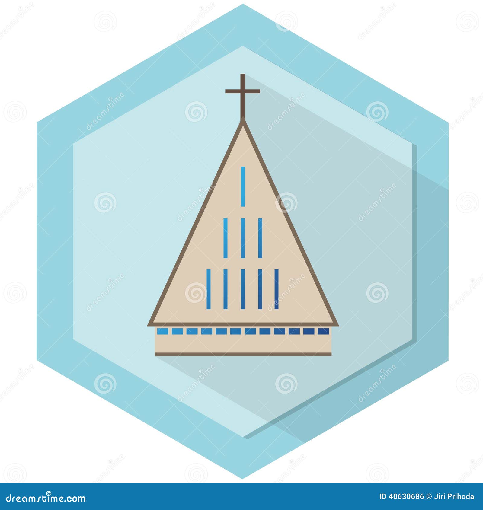 Modern Church stock vector. Illustration of geometry - 40630686
