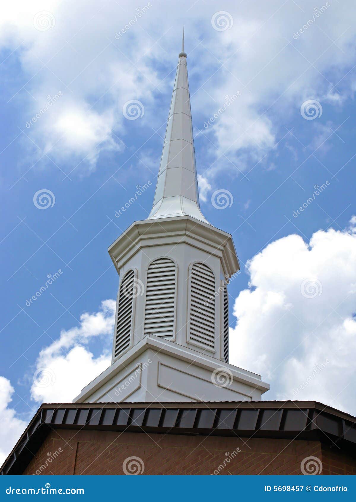 Modern Church Steeple stock image. Image of brick, religious - 5698457