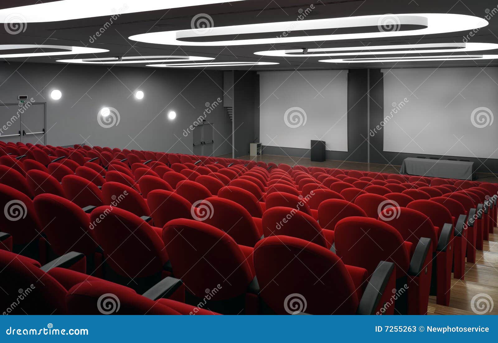 Modern cinema stock image. Image of screen, audience, public - 7255263