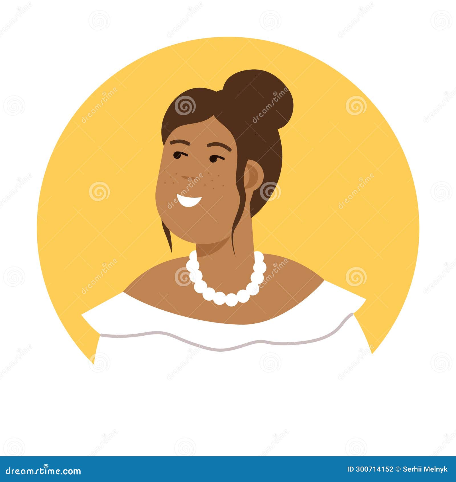 Modern circle avatar. stock illustration. Illustration of person ...