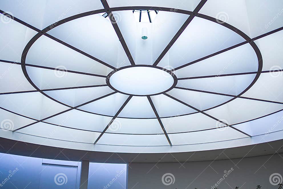 Modern Circle Ceiling of a Modern Art Museum in Munich, Germany. Stock ...