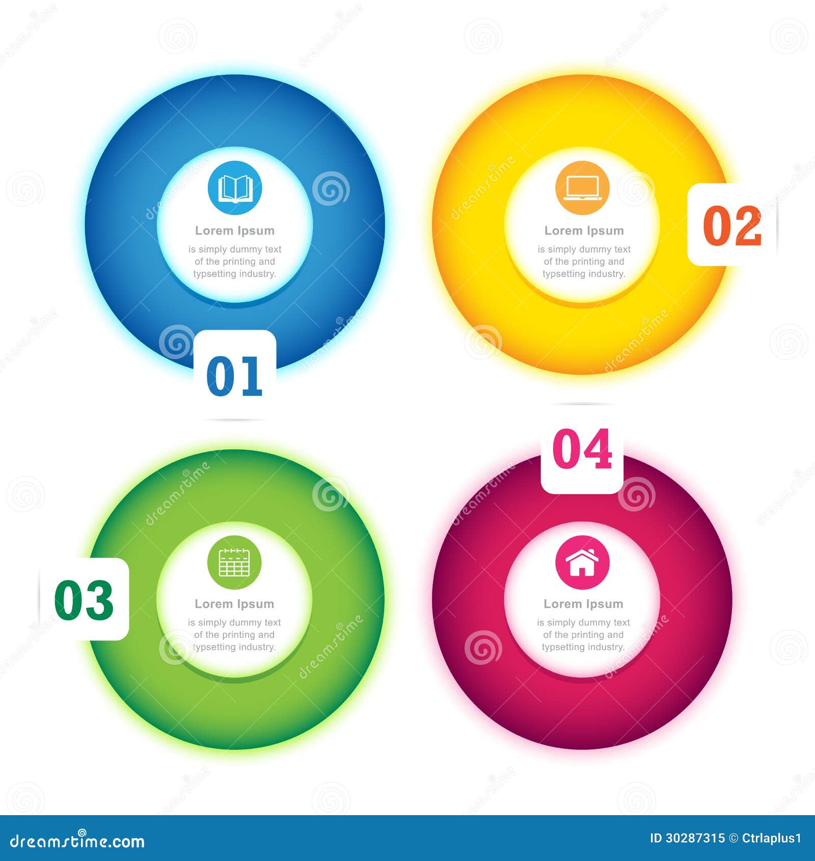 Modern Circle Design Full Color Template Stock Vector - Illustration of ...