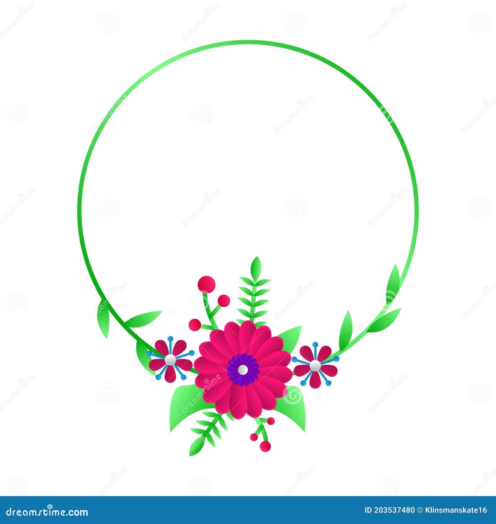 Modern Circle Frame Floral Template Design for Decoration Design Stock ...