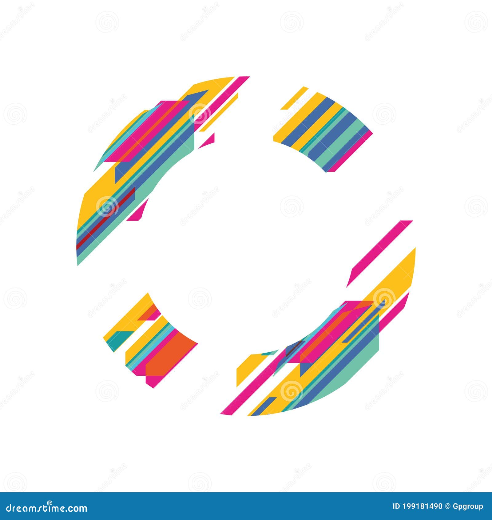 Modern Circle Frame Multicolored and Striped Vector Design Stock Vector ... Modern Circle Frame Multicolored and Striped Vector Design Stock Vector ...
