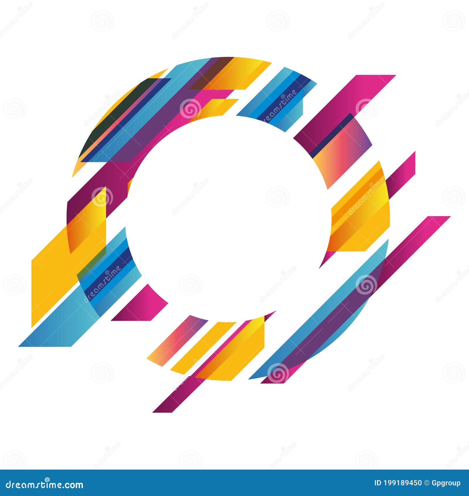 Modern Circle Frame Multicolored and Striped Vector Design Stock Vector ... Modern Circle Frame Multicolored and Striped Vector Design Stock Vector ...
