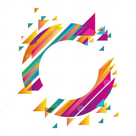 Modern Circle Frame Multicolored and Striped Vector Design Stock Vector ...