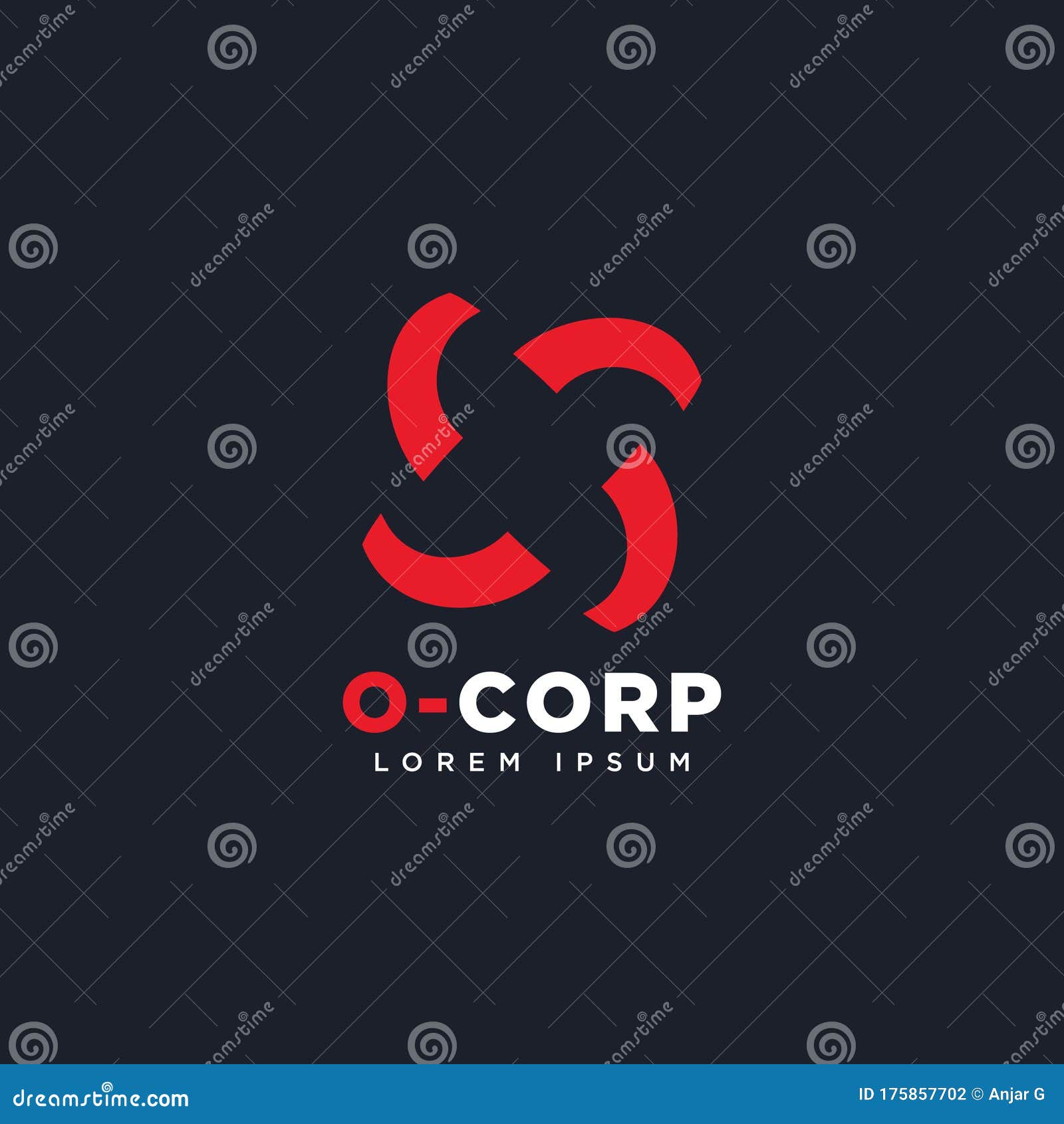 Modern Circle Geometry Cycle Logo Template Stock Vector - Illustration ...