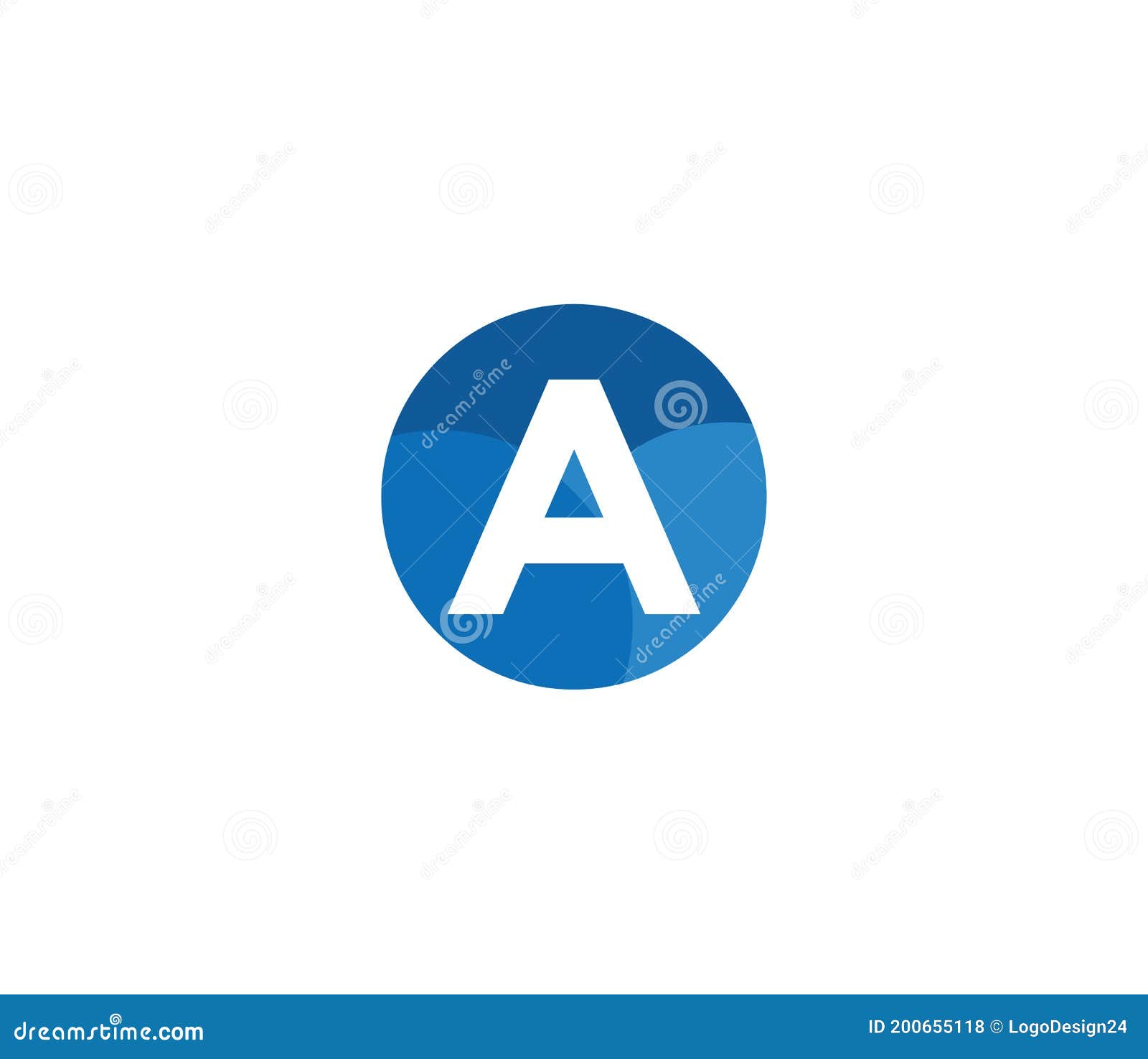 A Alphabet Circle Logo Design Concept Stock Vector - Illustration of ...