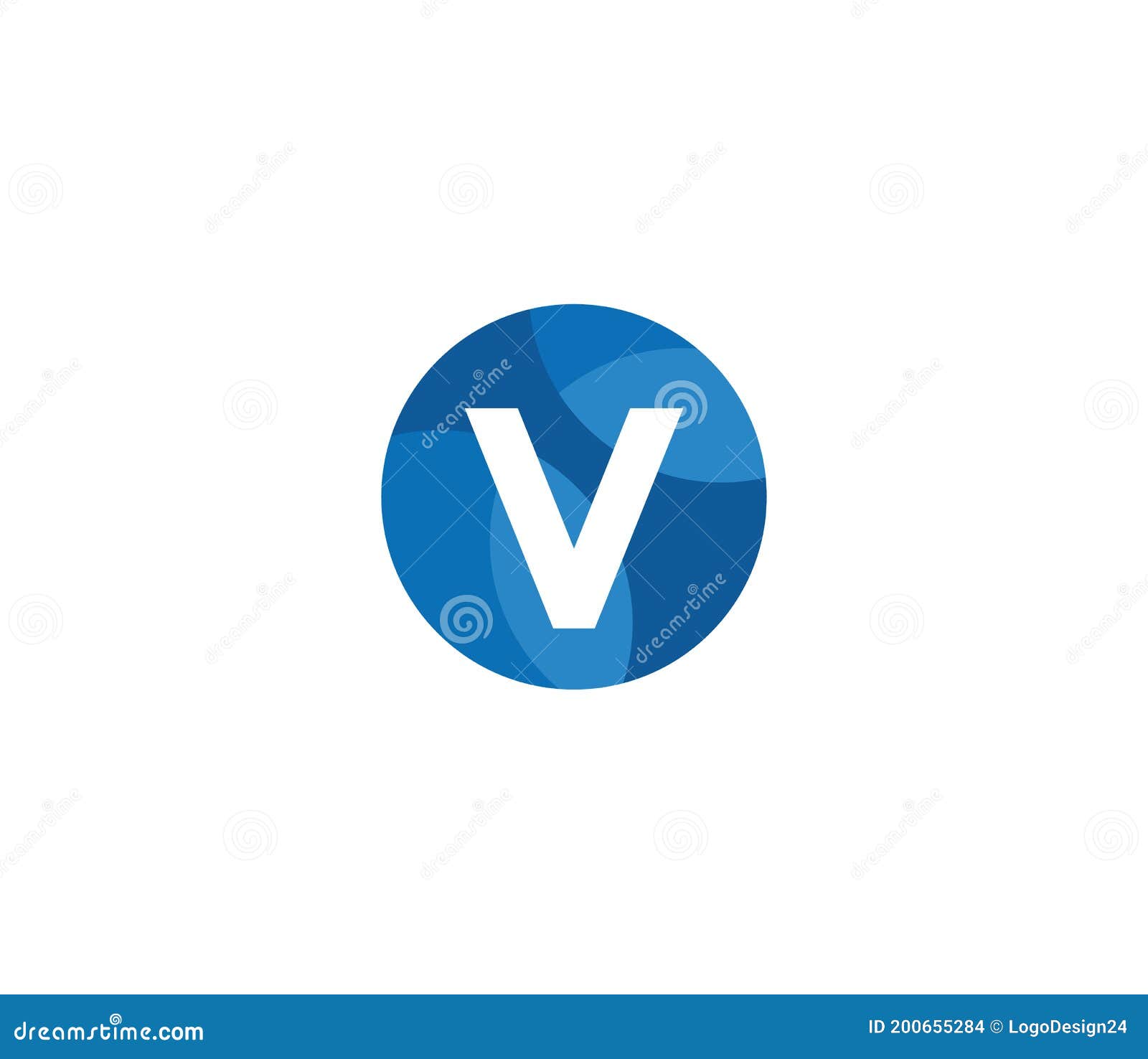 V Alphabet Circle Logo Design Concept Stock Vector - Illustration of ...