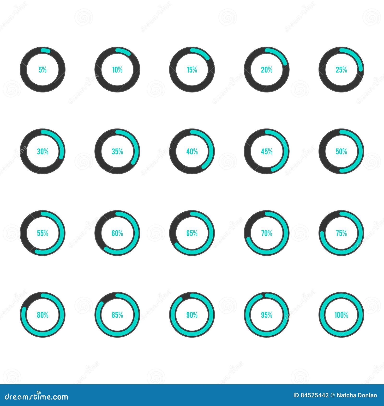 Modern Circle Progress Bar Icon Set Vector Illustration Stock Vector ... Modern Circle Progress Bar Icon Set Vector Illustration Stock Vector ...