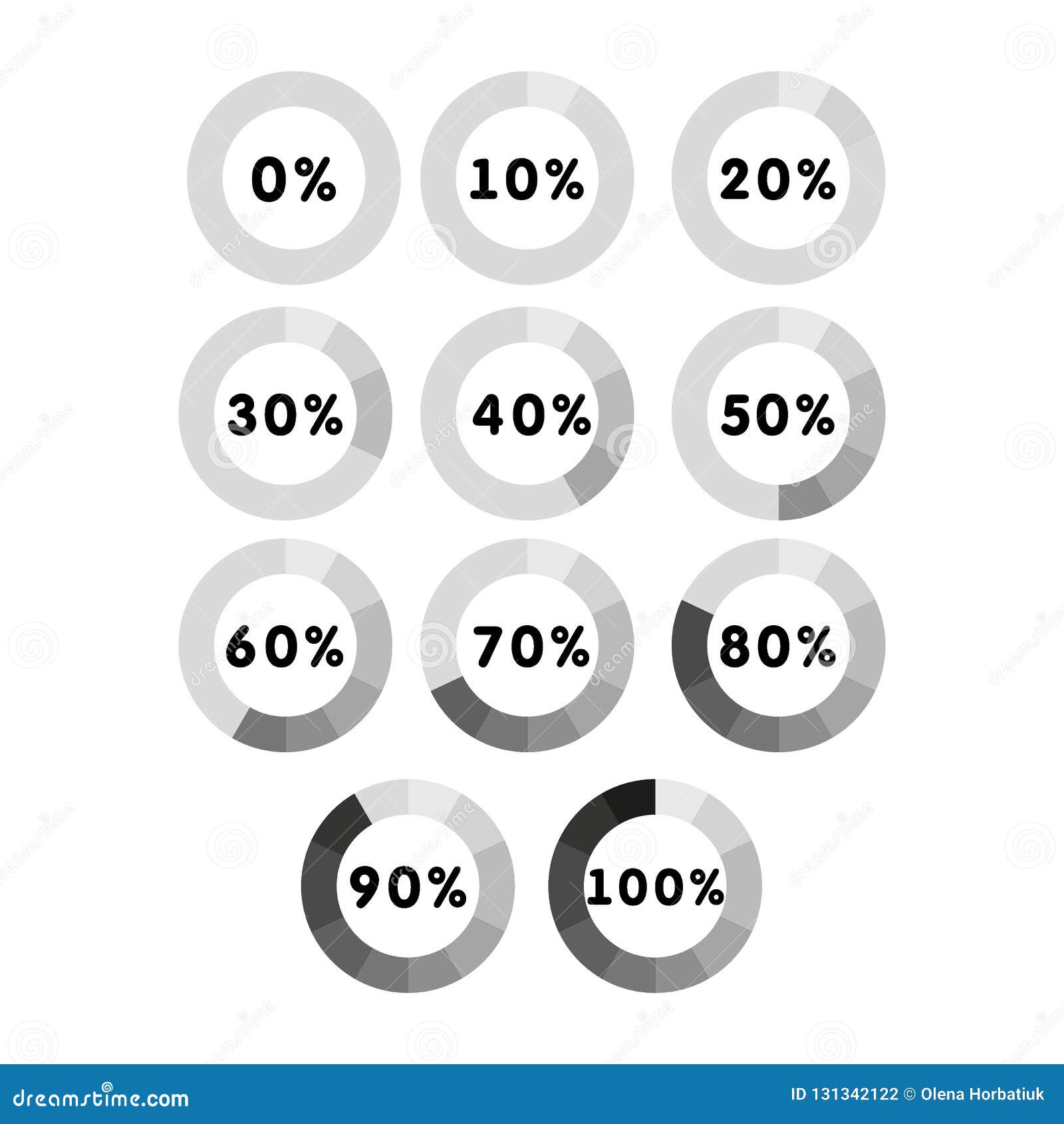 Modern Circle Progress Bar, Loading and Buffering Percentage Icon Set ... Modern Circle Progress Bar, Loading and Buffering Percentage Icon Set ...