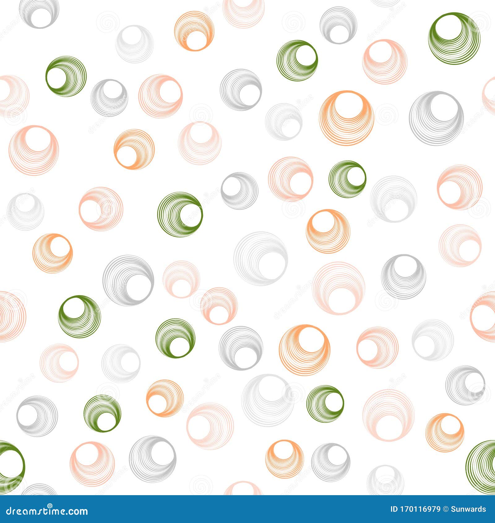 Modern Circle Rings Textile Print. Round Shape Geometric Elements Stock ...