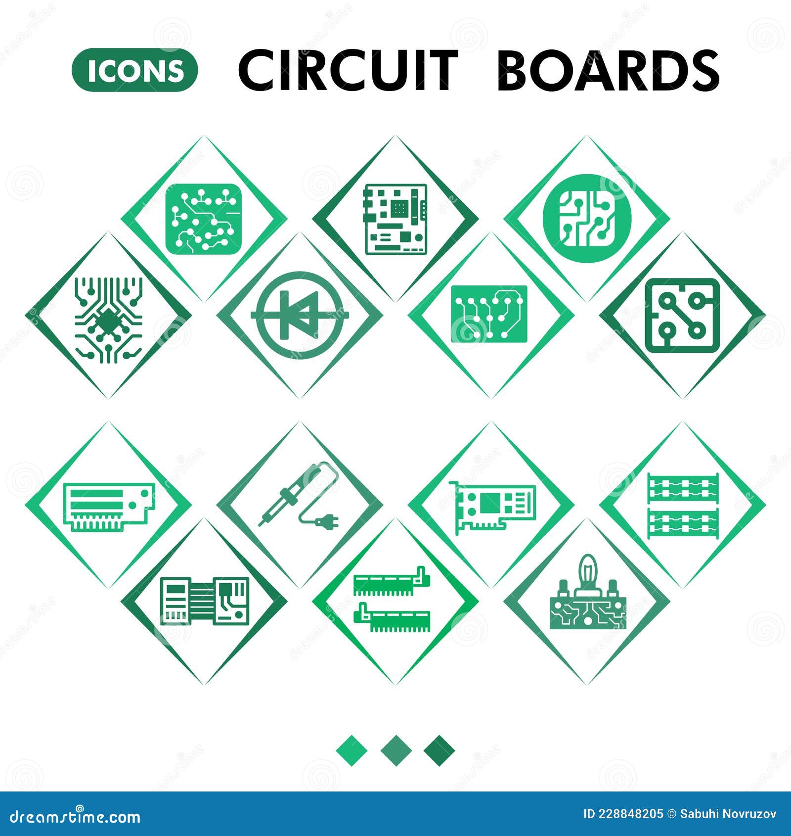 Modern Circuit Board Infographic Design Template. PCB Inphographic ...