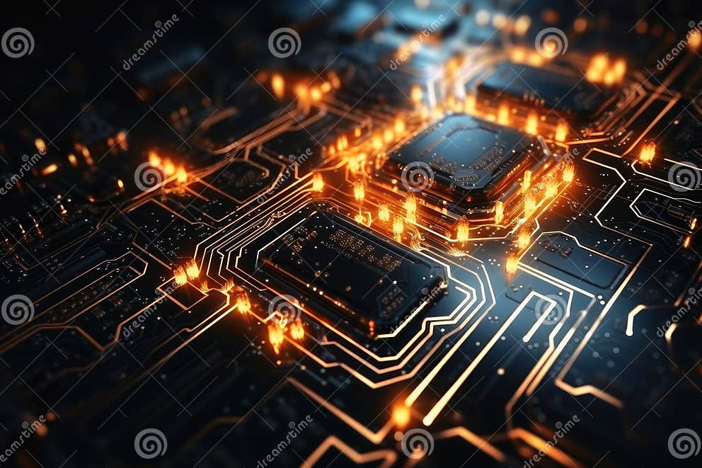 A Modern Circuit Design Technology for Cyberspace Stock Illustration ...