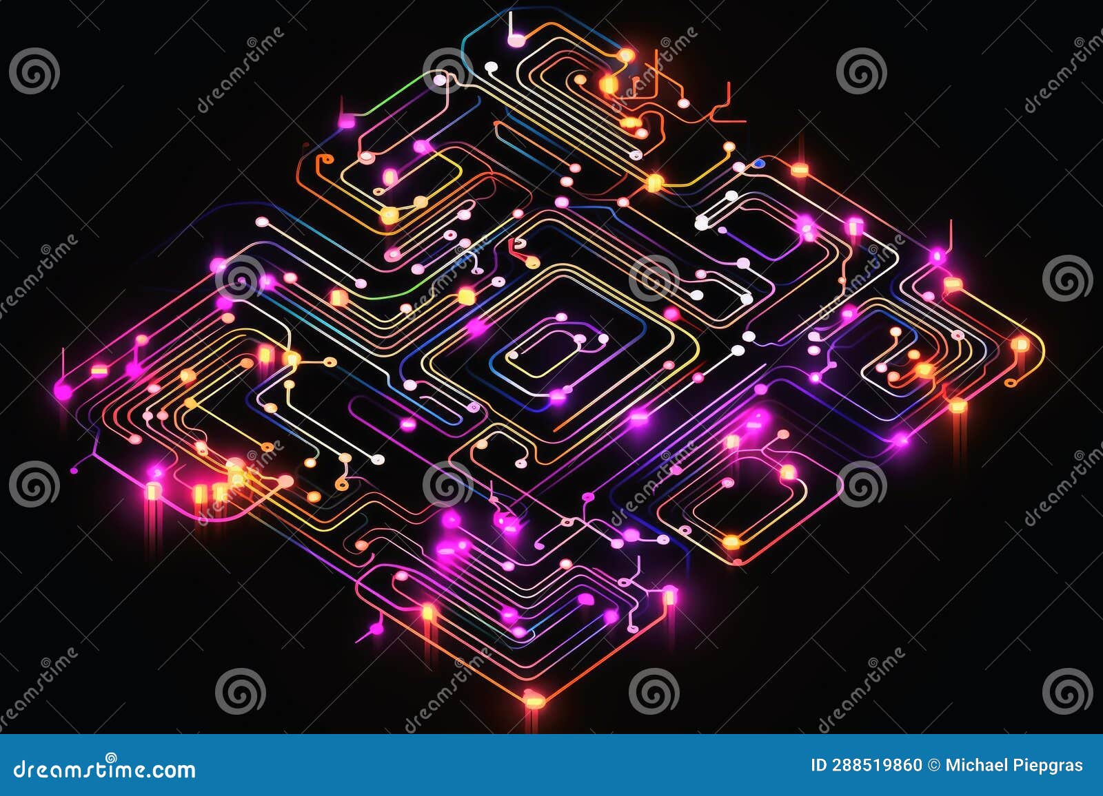 A Modern Circuit Design Technology for Cyberspace Stock Illustration ...