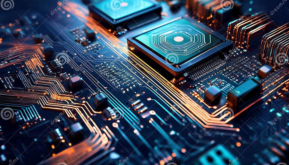 Modern Circuit Technology Background for Slides and Certificates Stock ...