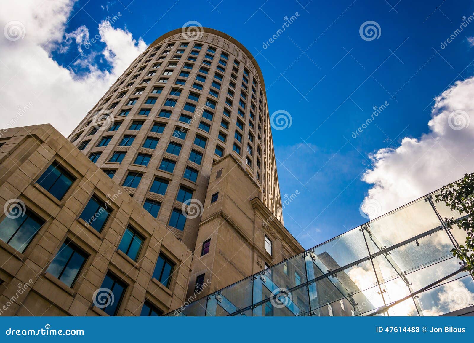 Modern, Circular Building in Boston, Massachusetts. Stock Photo - Image ...