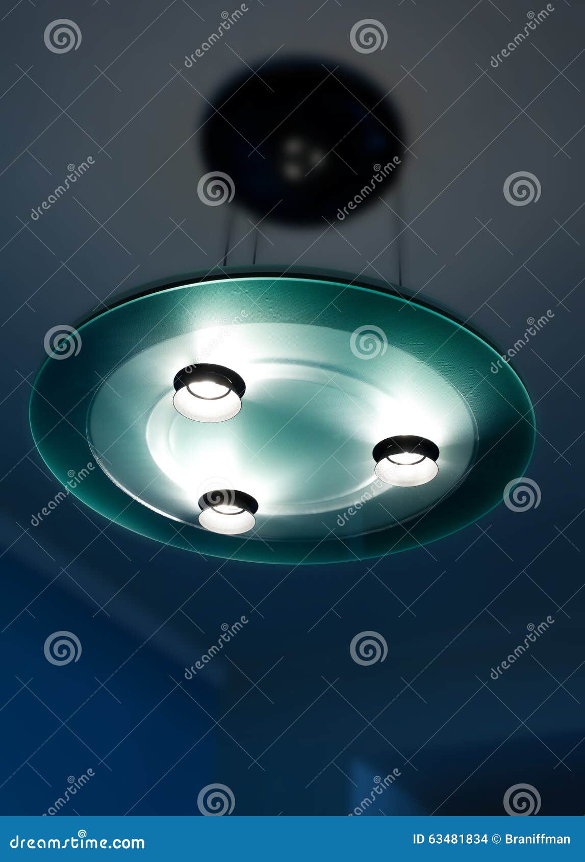 Modern Circular Light Fixture Stock Photo - Image of indoors, clear ...