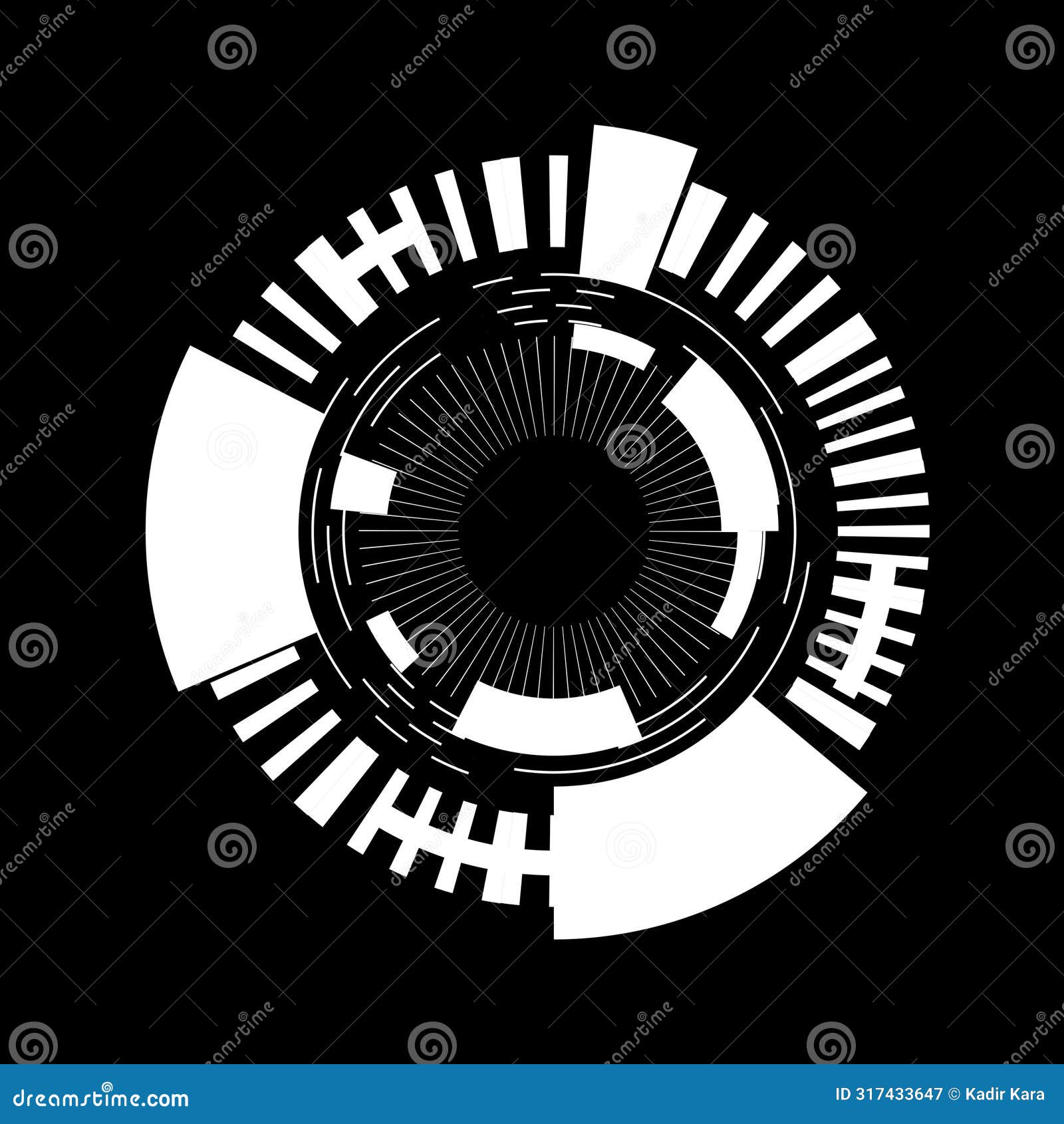 Modern Circular Tech Shapes: Perfect for Digital Graphics Stock Vector ...