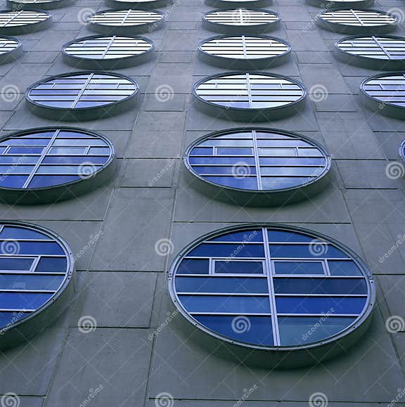 Modern circular windows stock photo. Image of artistic - 36772730
