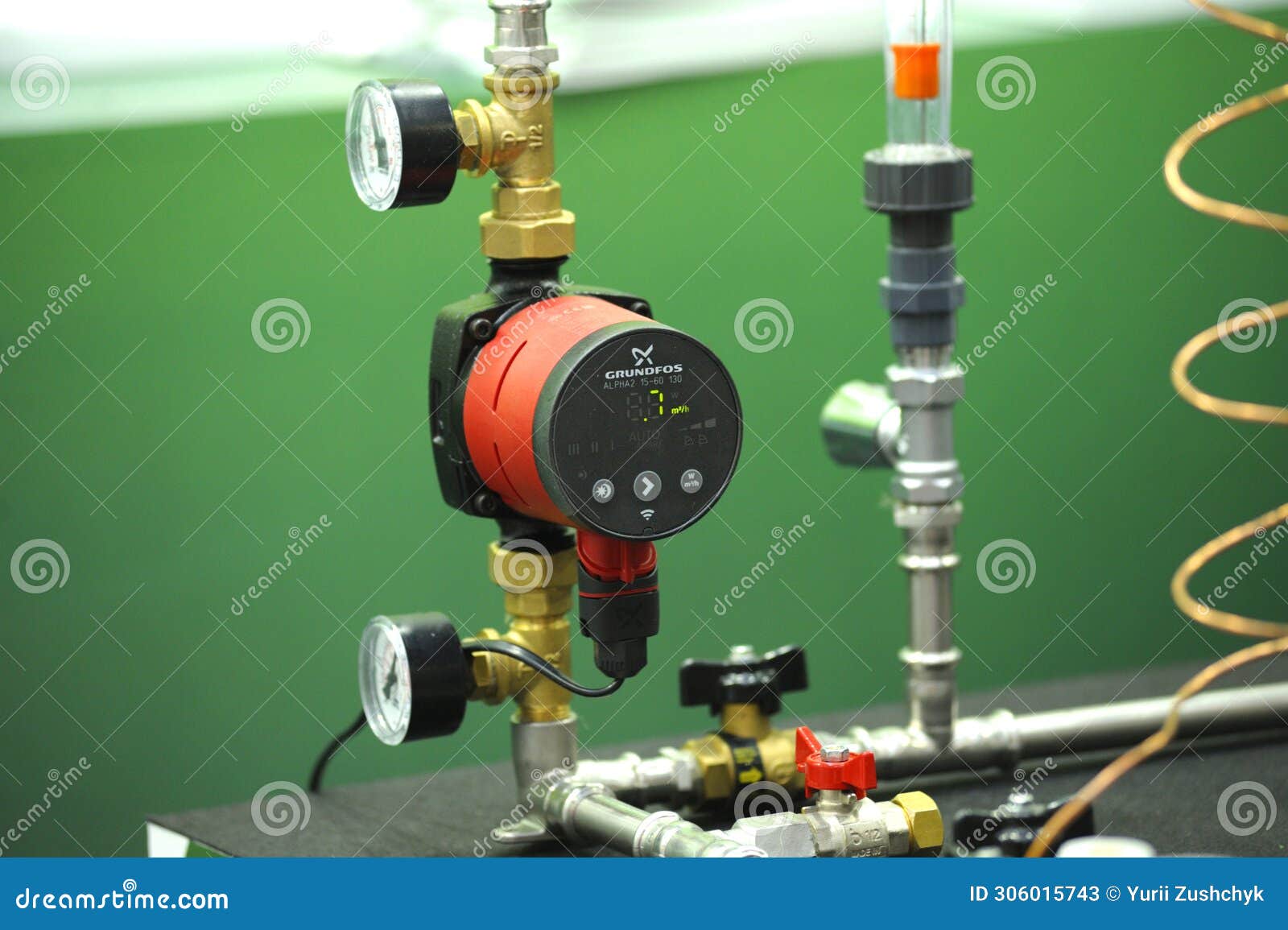 Modern Circulation Pump Grundfos for Heating System, Working ...
