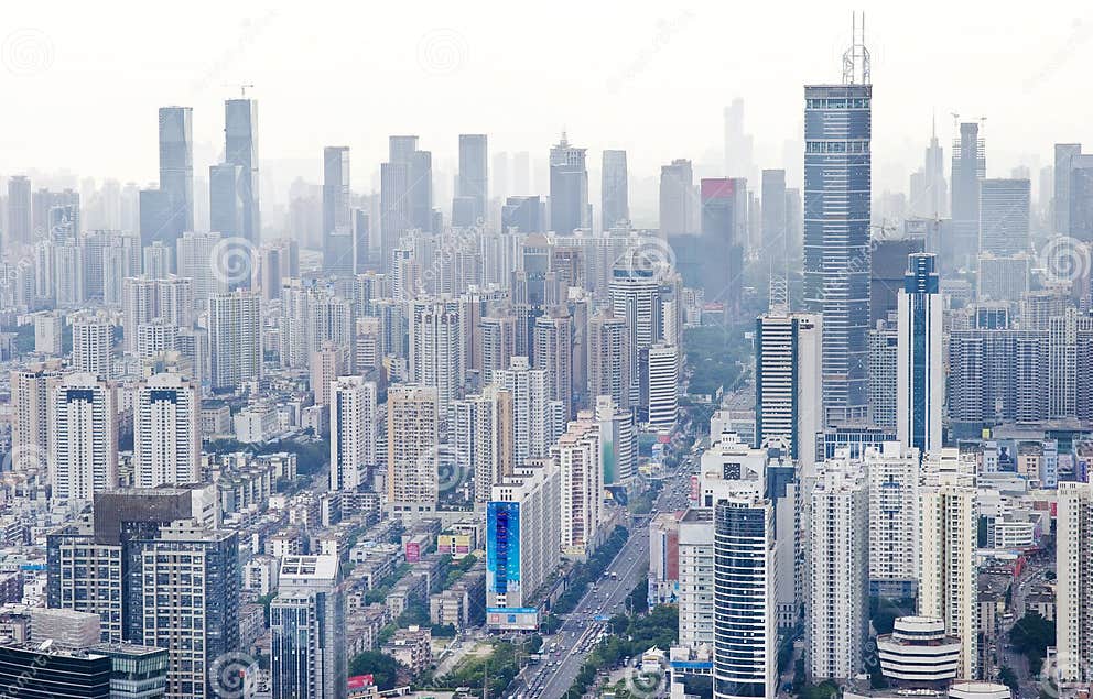 Modern city stock photo. Image of busy, aerial, citylife - 14188358